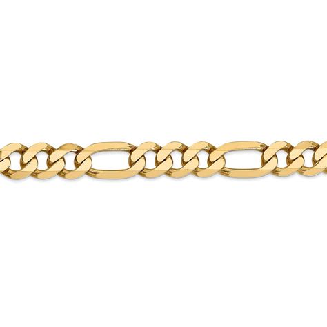14k 875mm Flat Figaro Chain The Gold Store