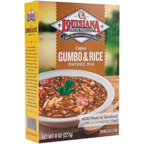 Louisiana Cajun Gumbo And Rice Entrée Mix 8oz 227g Poppin Candy