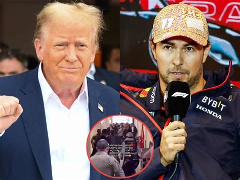 Watch Ex Us President Donald Trumps Security Detail Hilariously Tries To Stop Sergio Perez At