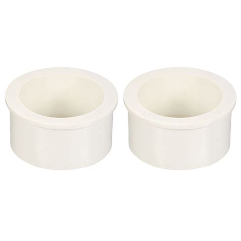 Uxcell 50x63mm Pvc Reducer Bushing Pipe Fitting Coupling Tube Adapter White 2 Pack