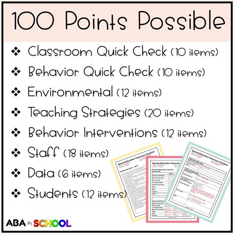 Special Education Classroom Environment Fidelity Checklist Classroom