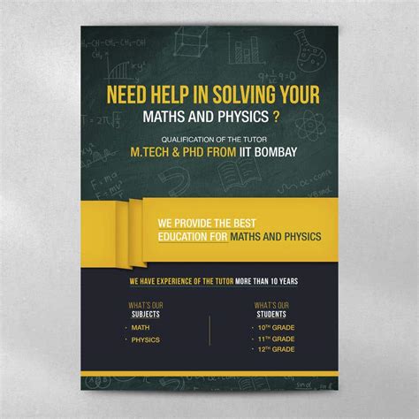 Entry 46 By Maharajakingdom For A Flyer For Maths And Physics Tutions