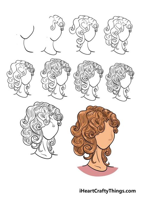 How To Draw Curly Hair A Step By Step Guide How To Draw Hair Drawing Tutorial How To Draw