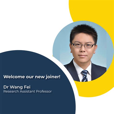 👏 New Joiner Dr Wang Fei Dr Wang Fei Received His Bs In Applied Physics From Southeast