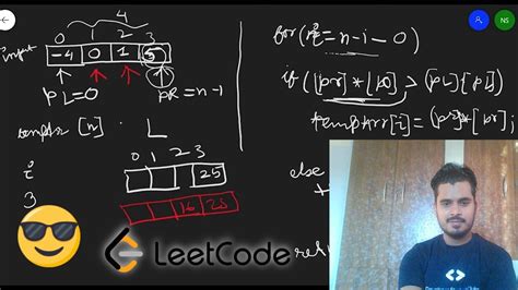 squares of a sorted array youtube