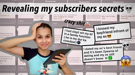 reacting to my subscribers secrets💀🤭 revealing my secrets crazy youtube