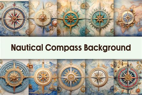 Nautical Compass Background Graphic By Pamilah · Creative Fabrica