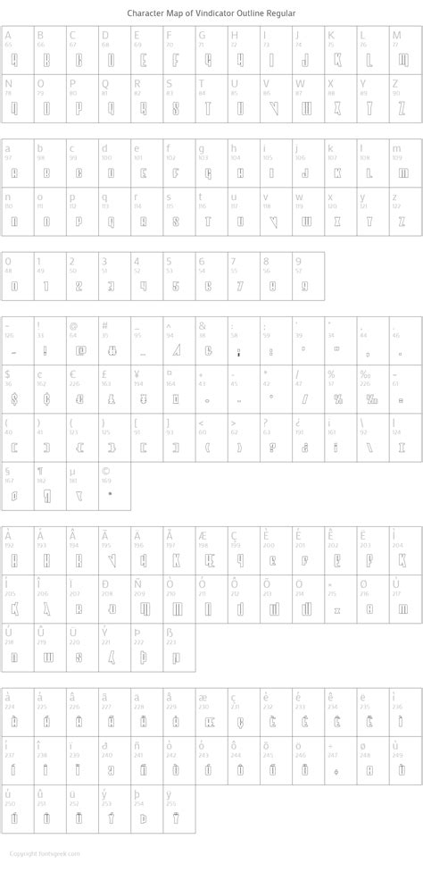 Vindicator Outline Font Download For Free View Sample Text Rating