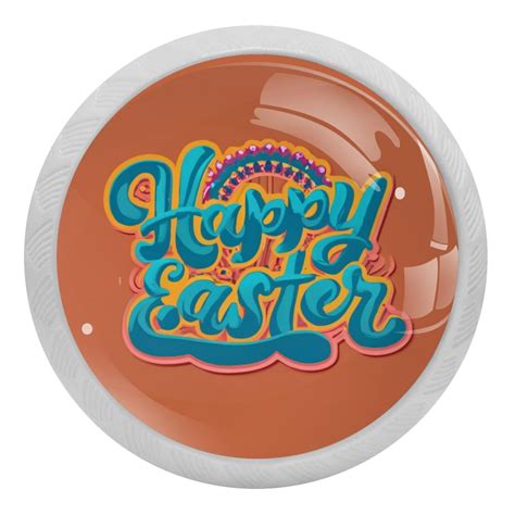 Easter Fluorescent Drawer Pulls Round 4 Pack Glow In The Dark Knobs