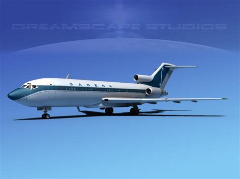 Airline Boeing 727 727 100 3d Model