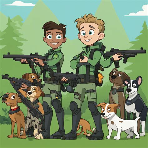 Wild Kratts With Shotgun Puppies By Wordgirlkratts2006 On Deviantart