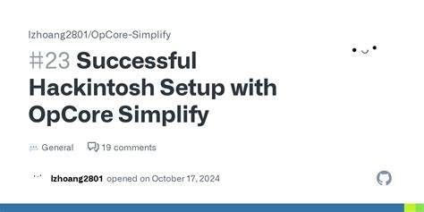 successful hackintosh setup with opcore simplify · lzhoang2801 opcore simplify · discussion 23