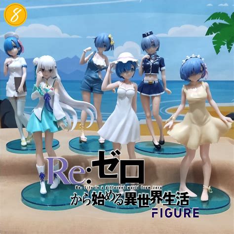 Jual Action Figure Re Zero Sexy Outfit Cosplay Emilia Rem Ram Anime Re Zero Rezero Shopee
