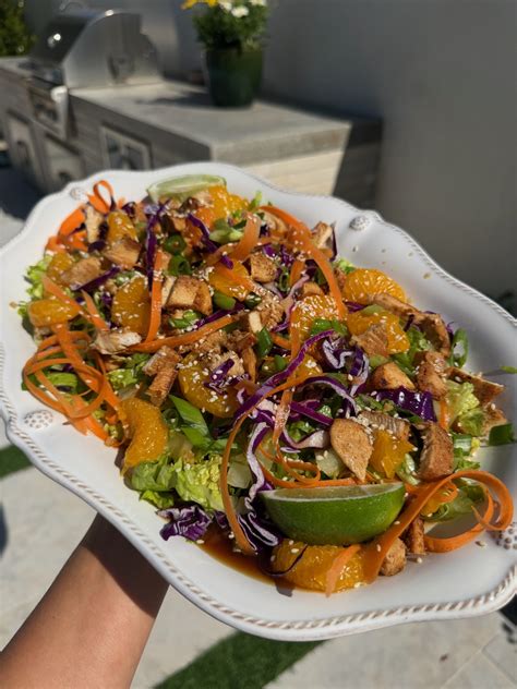 Mandarin Chicken Salad With Ginger Sesame Dressing Katie Austin