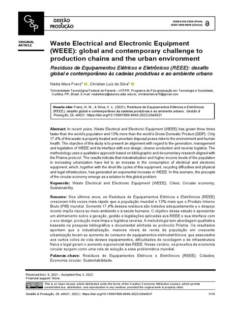 X 2022 Waste Eletrical And Pdf Economias Economia E Meio Ambiente