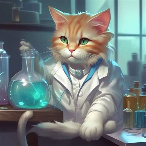 Science Cat In A Lab Coat