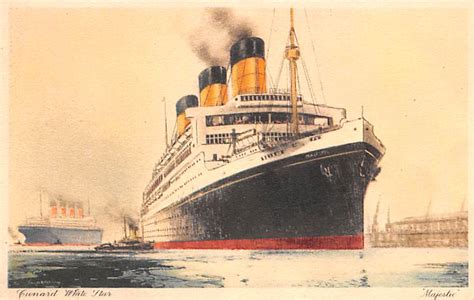 White Star Line Ship Oceanliner Postcards