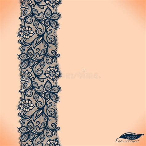 Abstract Lace Ribbon Seamless Pattern Stock Vector Illustration Of