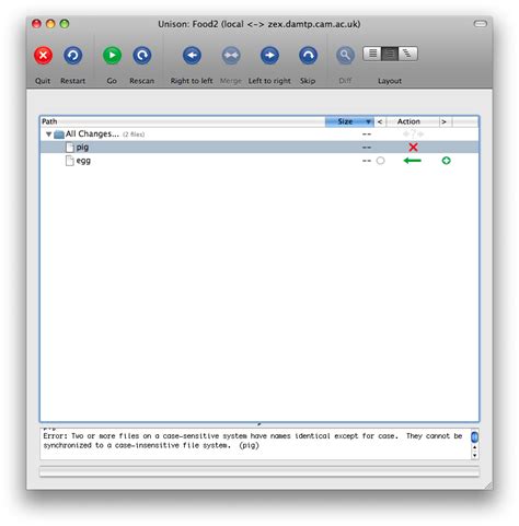 synchronising data between computers system using unison for linux osx