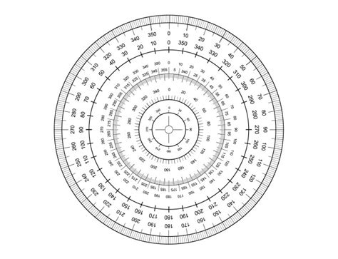360 Degree Circle Measurement Tool Royalty Free Vector Image