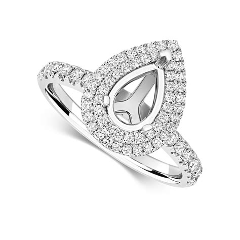 Platinum Diamond Pear Shape Setting Sovereign Jewellers