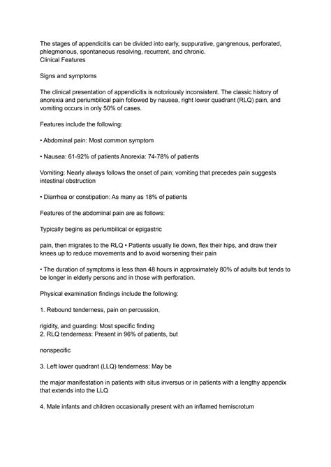 Solution Acute Apendicitis Studypool