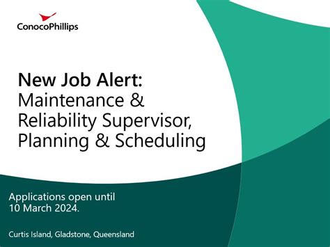 Conocophillips On Linkedin Maintenance And Reliability Supervisor