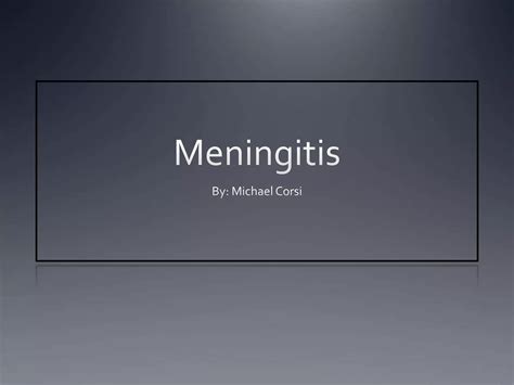 Meningitis Ppt