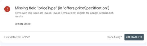 Missing Field Pricetype” In Offerspricespecification” Ensky的跨境笔记