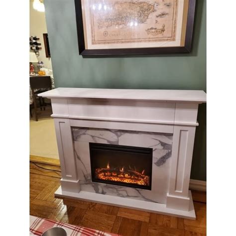 Cambridge Sofia 57 In Electric Fireplace With Multi Color Log Insert