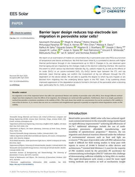 Pdf Barrier Layer Design Reduces Top Electrode Ion Migration In