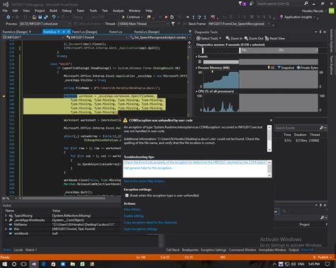 Error Reading From Excel In C Stack Overflow