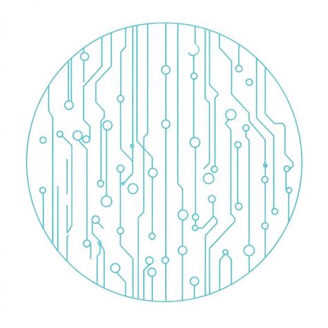Premium Photo Line Drawing Of Artificial Intelligence Circuit