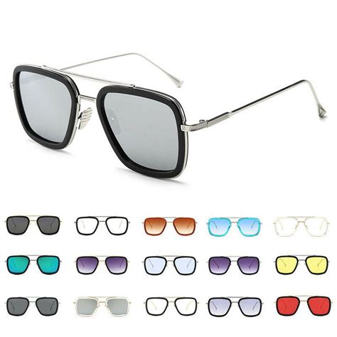 Fashion Retro Sunglasses Men Square Metal Vintage Frame Glasses Gafas Eyewear Retro Glasses