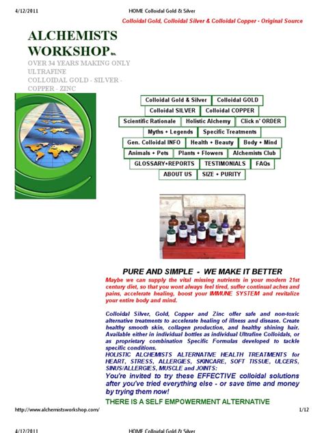 Colloidal Silver Gold Copper Zinc Faqs Pdf Dose Biochemistry Chemistry