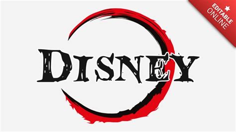 Disney Demon Slayer Logo Editable Text Effect Generator