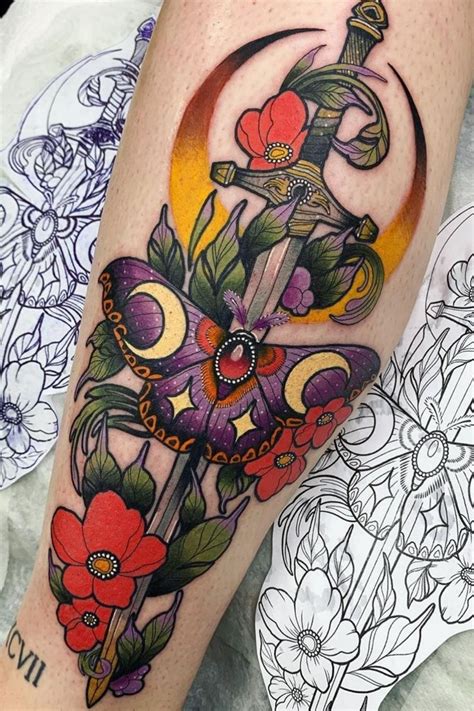 Dagger Tattoo Design Tutorial