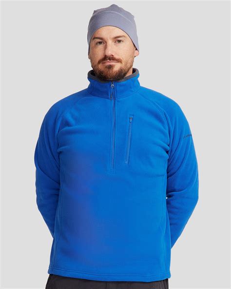 Mens Ridge 100 Primaloft Pullover Peak Blue Kathmandu Au