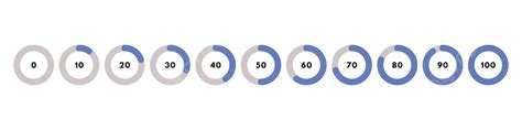 Blue Circular Progress Bars With Timer And Download Icon Vector Illustration Digital Ring Png