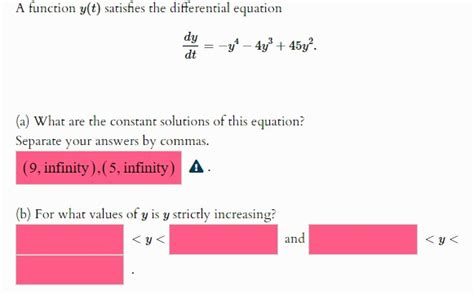 solved a function y t ﻿satisfies the differential