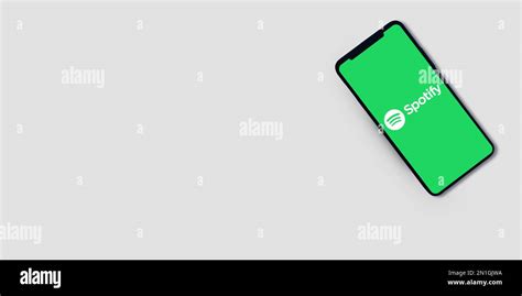 Spotify Music Application On Mobile With Free Copy Space Editorial