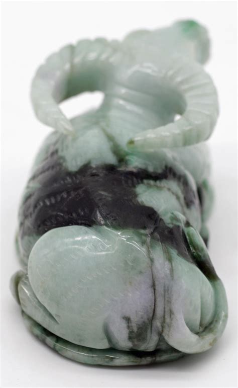 Vintage Chinese Jadeite Carving Of Recumbent Ram Fine Late 20th C Collectors Piece Etsy