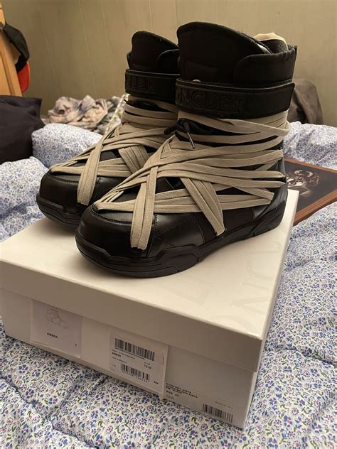 Moncler × Rick Owens Megalace Amber Boots Grailed