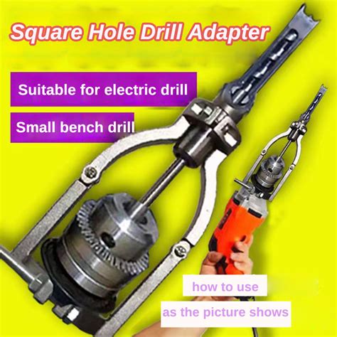 Square Hole Drill Bit Adapter For Bench Drill Or Hand Drill Hand Electric Drill Square Hole