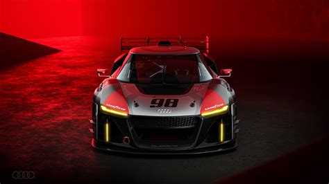 Audi R8 Lms Gt3 Wallpaper 4k Red Aesthetic Red Background