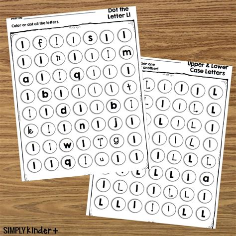 Letter L Dot Sheets Simply Kinder Printable Membership