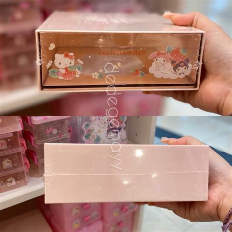 Jual Miniso X Sanrio Organizer Drawer Box Storage Stackable Box