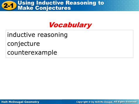 Using Inductive Reasoning to Make Conjectures ppt download