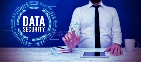 Handwriting Text Data Security Concept Meaning Confidentiality Disk