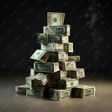 Premium Photo Stack Hundred Dollar Bills Money Picture Ai Generated Art